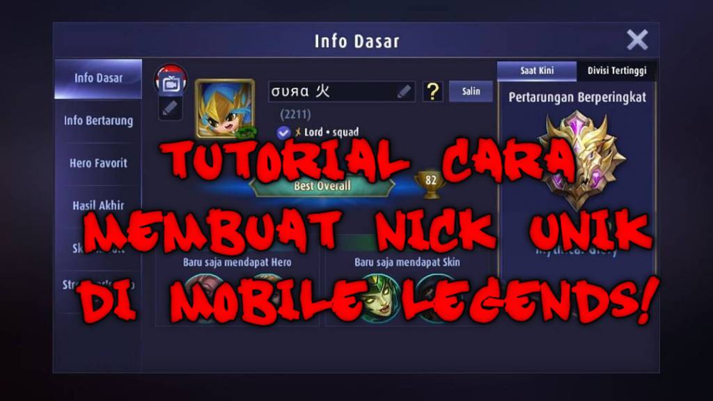 Cara Buat Nickname Unik Berwarna di Mobile Legends - Dafunda.com